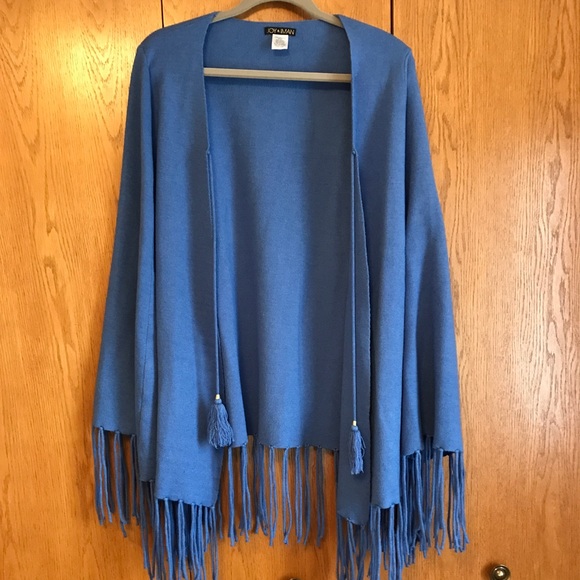 Joy & Iman | Jackets & Coats | Knit Cape With Fringe | Poshmark